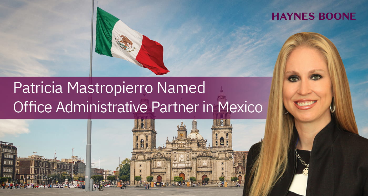 Patricia Mastropierro Named Haynes Boone Mexico City Office ...